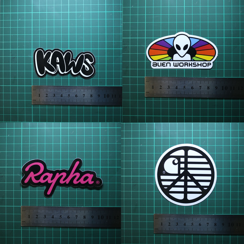 Sticker ( Kaws, Alien Workshop, Rapha, Carhartt ) | Shopee Philippines