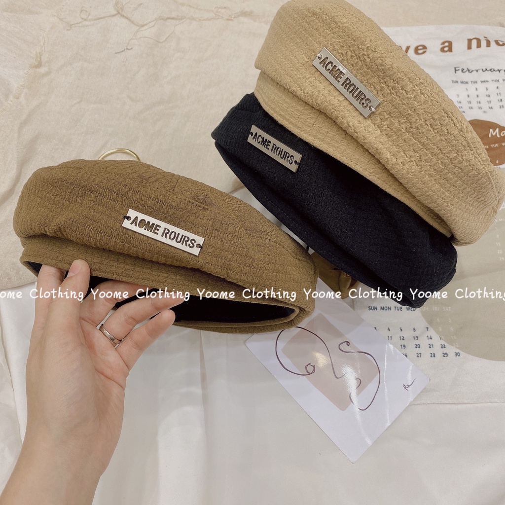 Acme rours yoome clothing Iron tag Berets | Shopee Philippines
