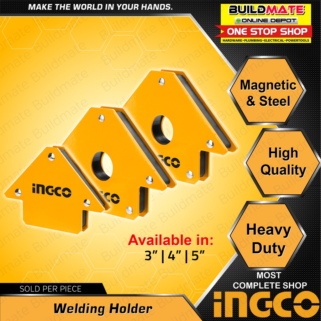 Buildmate x INGCO Original Steel Magnetic Angle Square Metal Welding ...