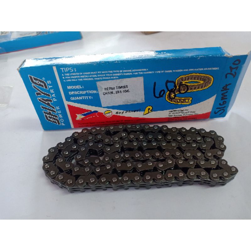 timing chain for Classic 250/ sigma 250 (3x4-104L) rusi | Shopee ...
