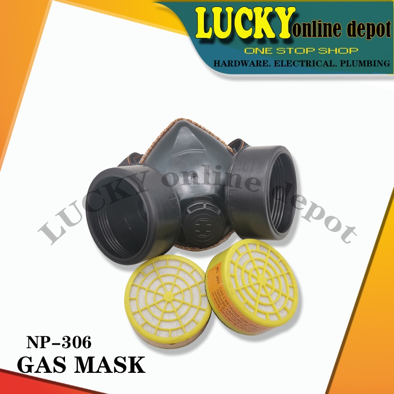 NP-306 DUAL FILTER RESPIRATOR CHEMICAL GAS MASK | Shopee Philippines