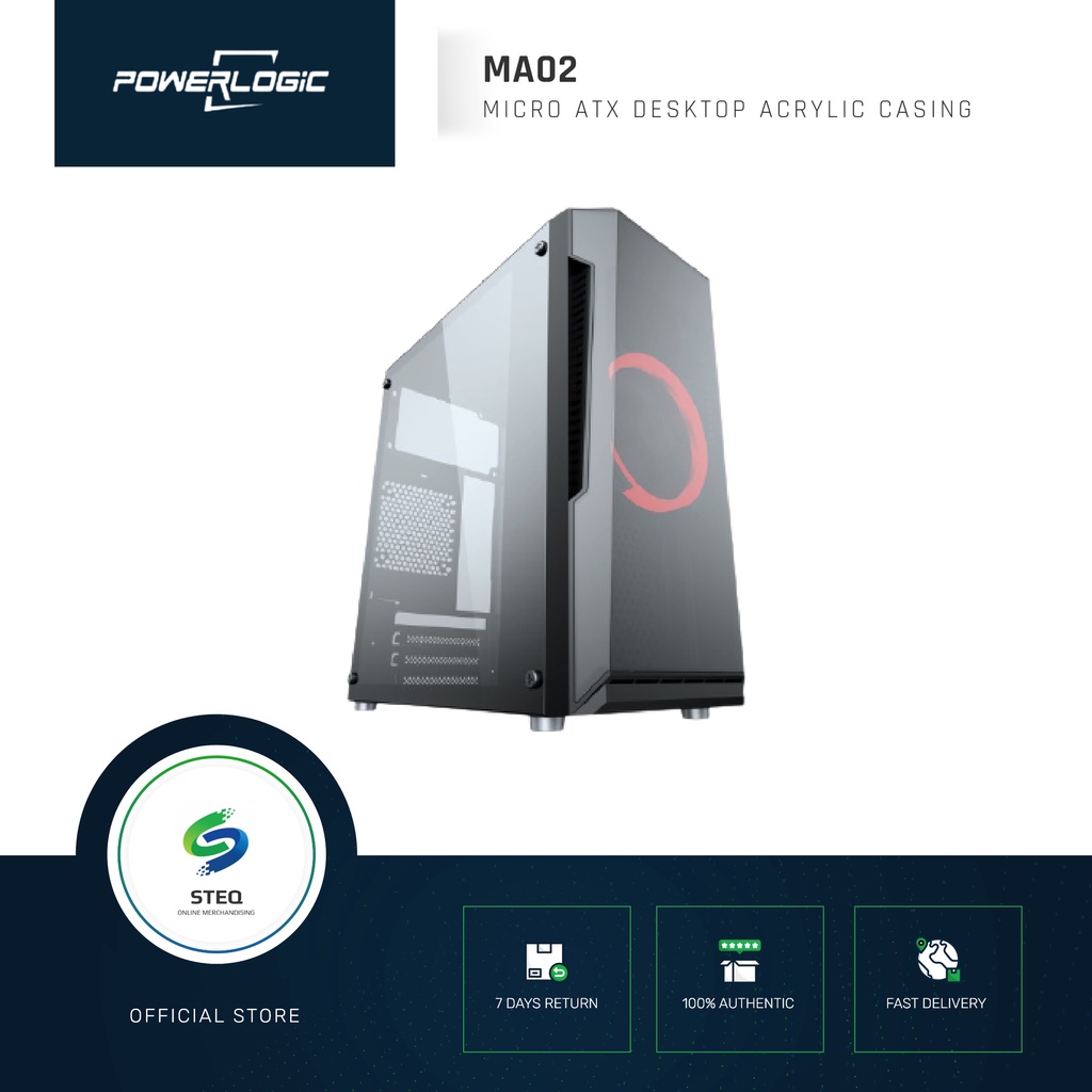 STEQ PowerLogic MA02 MICRO ATX CASING w/PSU 700W | Shopee Philippines