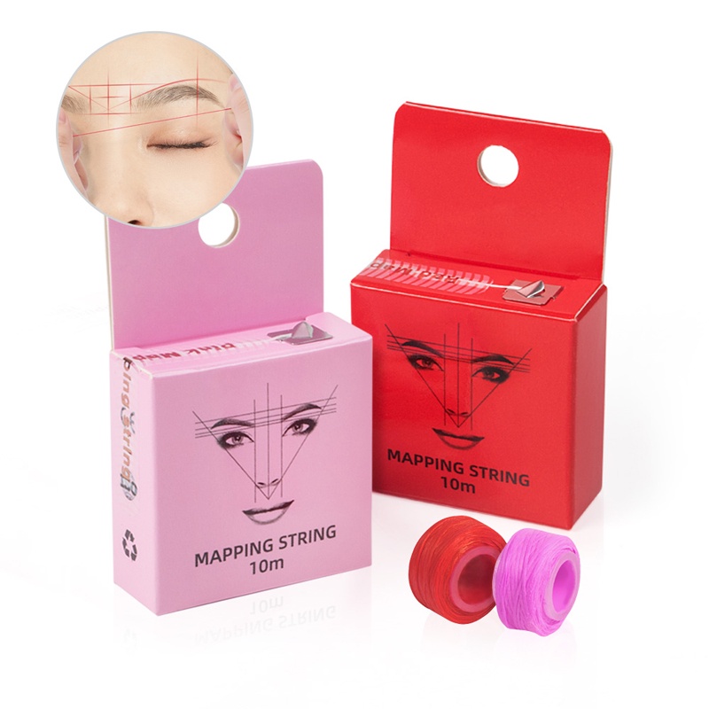 10m pink ink embroidery string ruler Embroidery mapping string box with ink positioning ruler ...