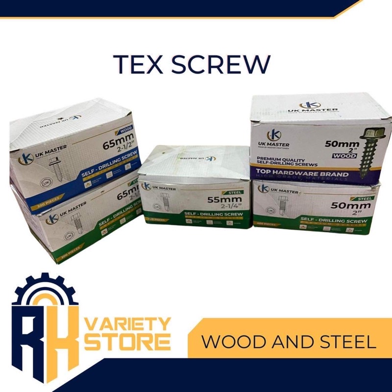 UK MASTER BRAND - TEKSCREW/ TEXSCREW/ TEX SCREW FOR STEEL and WOOD ...