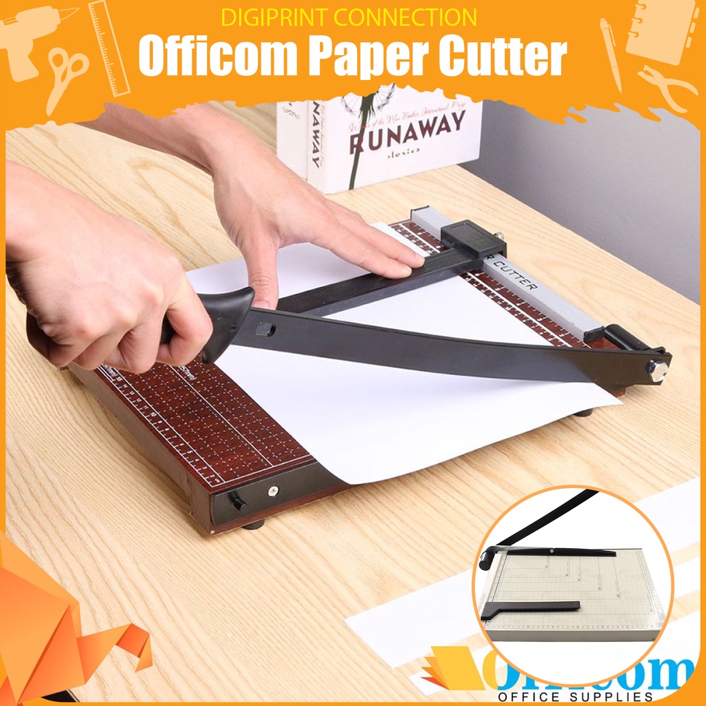 Officom Paper Cutter Wood | Metal A3/A4/A5/B4/B5 Base High Quality ...