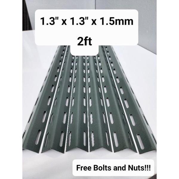 Slotted Angle Bar 2ft - 1.3"x1.3" (1.5mm thick) | Shopee Philippines
