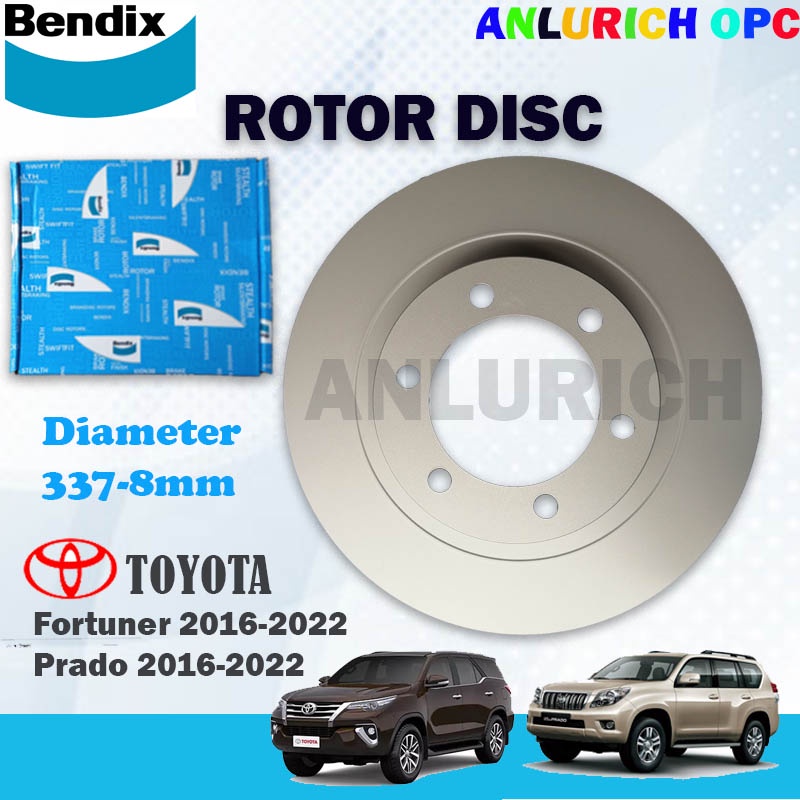 BENDIX Brake Disc Rotor Front Toyota Fortuner/Prado 2016-UP Part no: BR2700 | Shopee Philippines