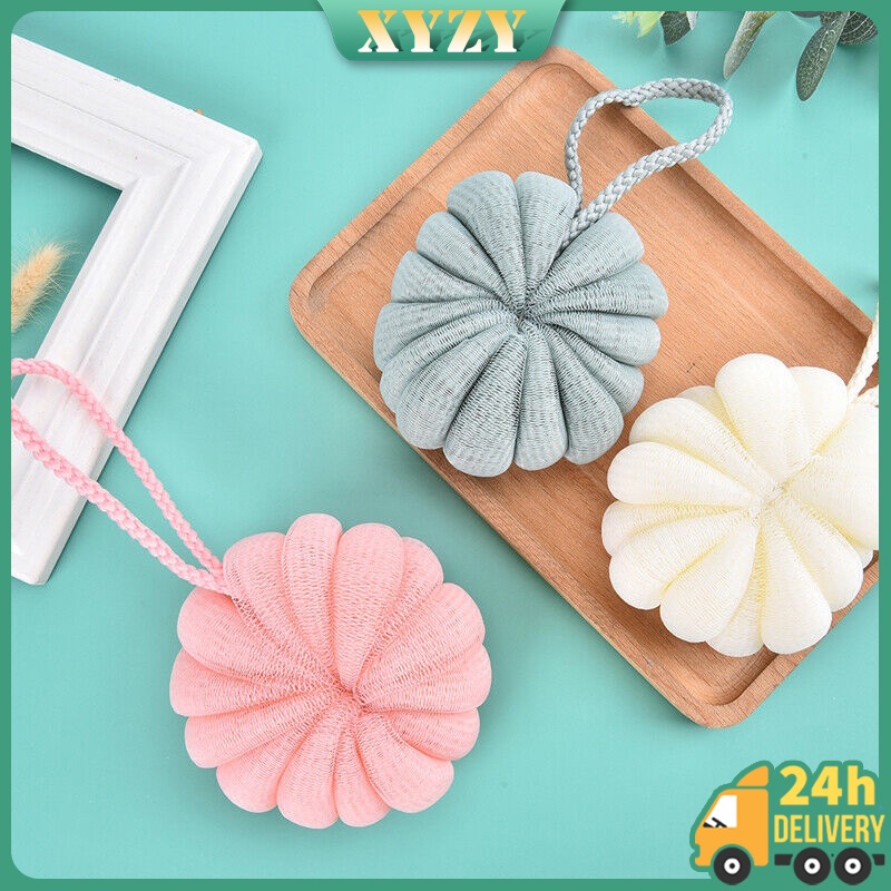 Korean Pumpkin Shape Bath Ball Bath Ball Bath Clean Sponge Shower Net ...