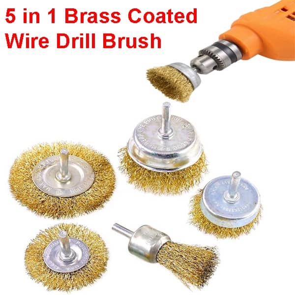 5PCS Electric Drill Wire Brush Steel Wire Wheel Metal Derusting ...