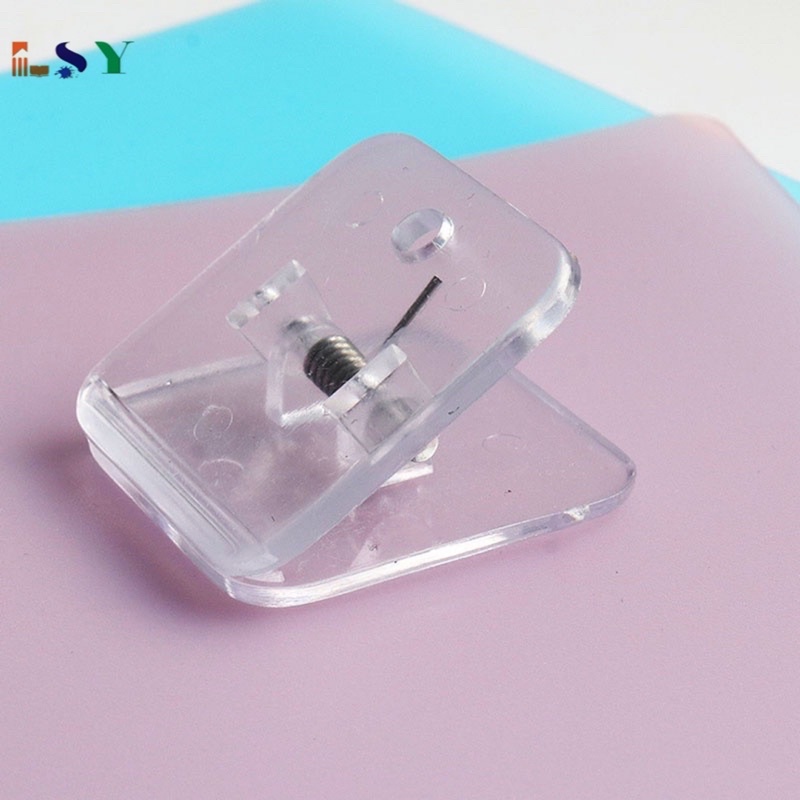 Transparent Plastic Clip Simple Convenient Classification Folder Bill ...