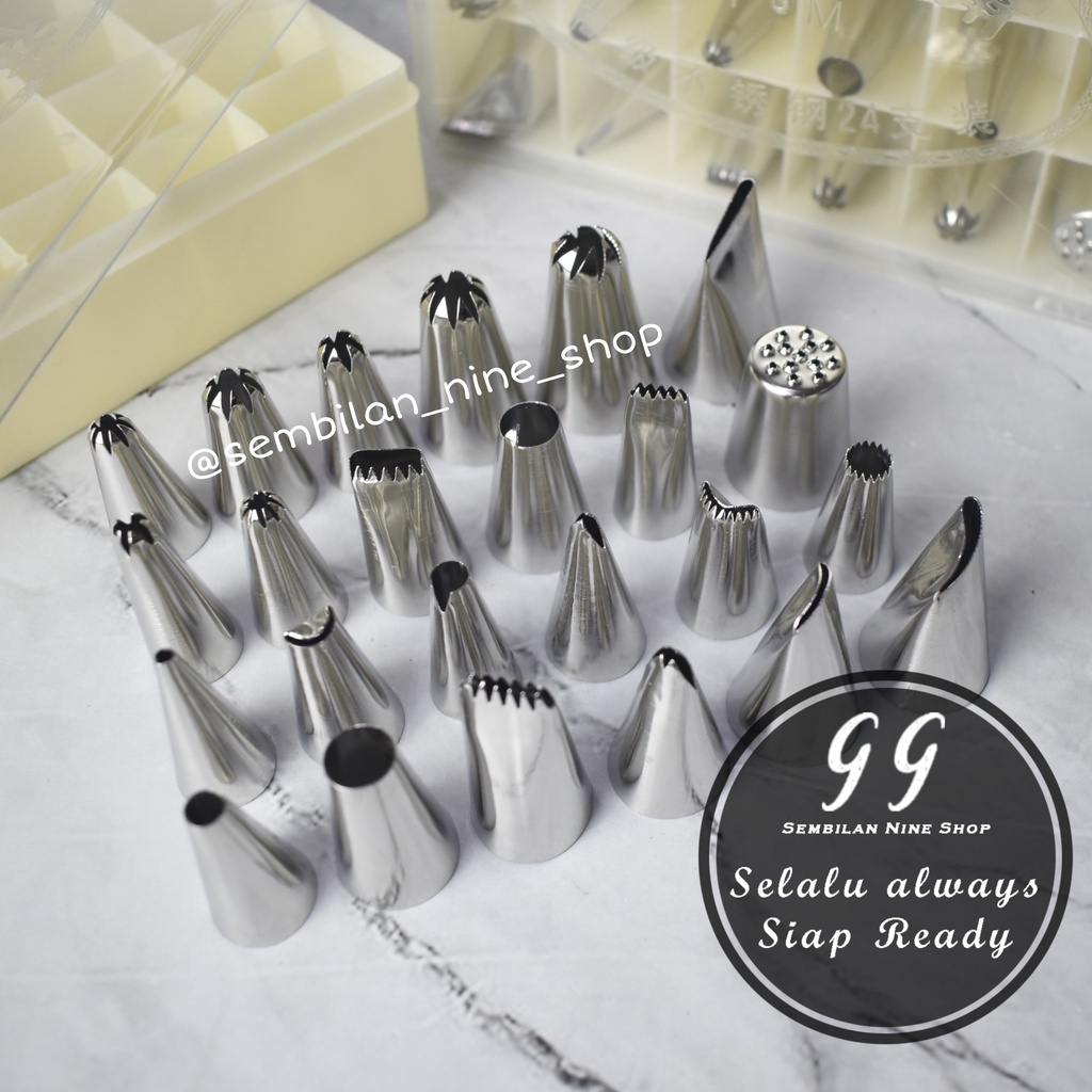 Spluit Set 24 PCS Cake Decorating Syringe Decorating Cake Decorator ...