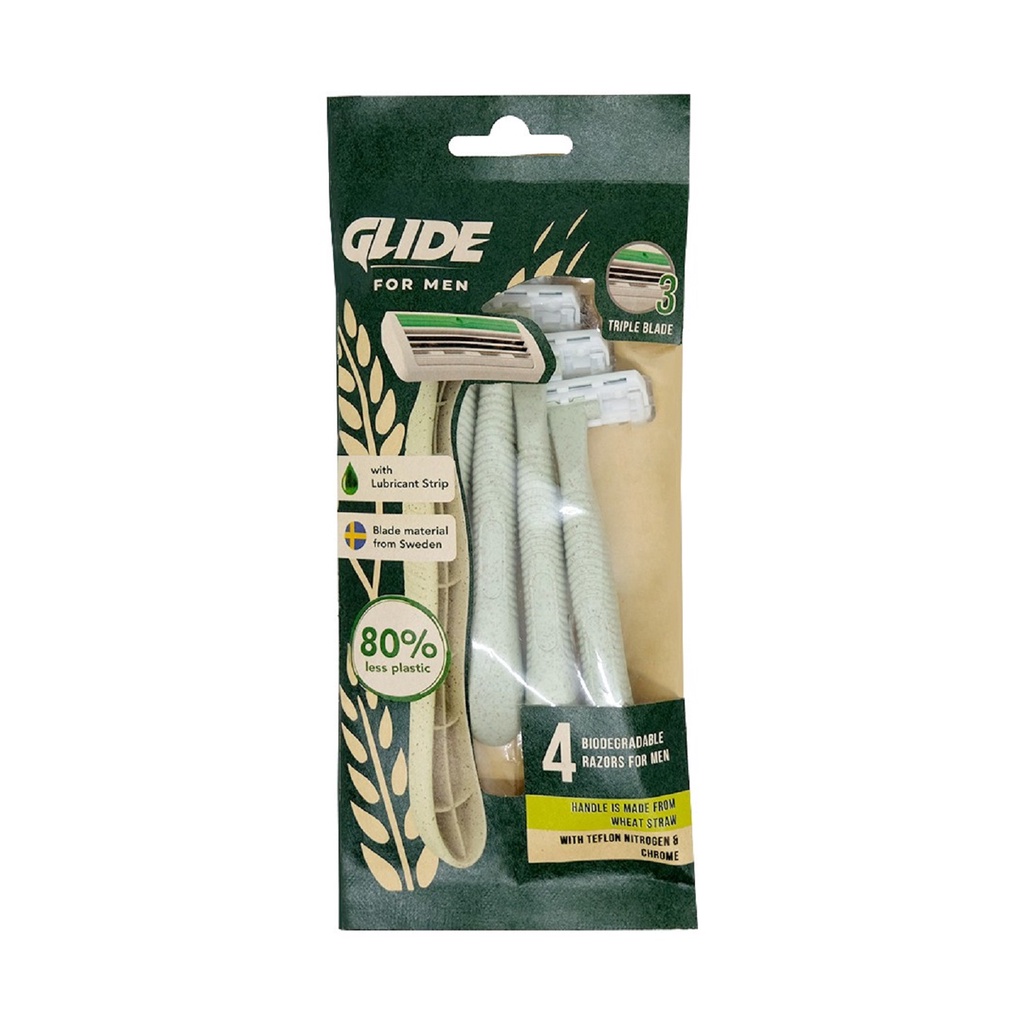 GLIDE MEN Triple Blade Sustainable Razors | Shopee Philippines