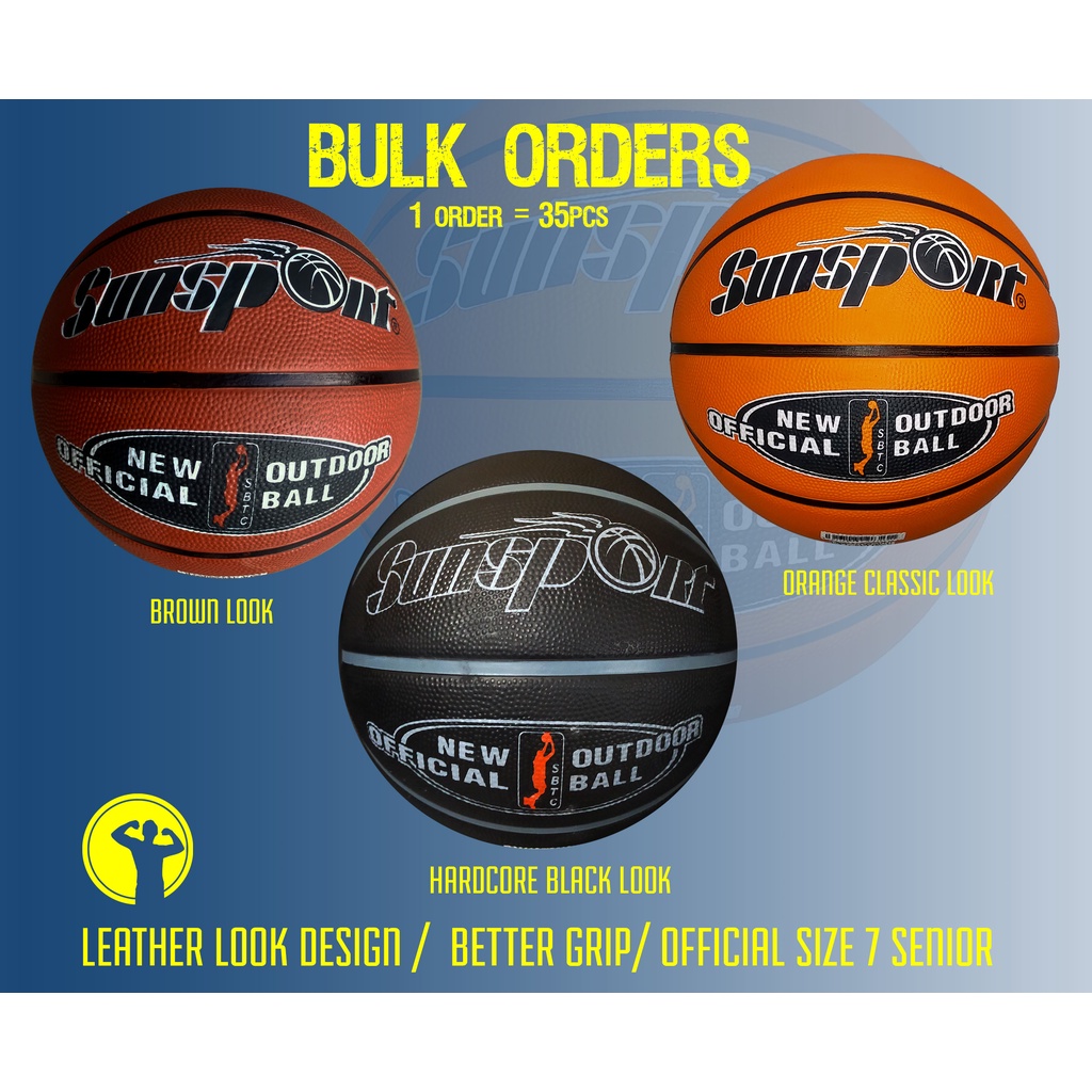 Sunsport Rubber Outdoor Basketball BULK ORDERS 35 pcs Senior size #7 ...