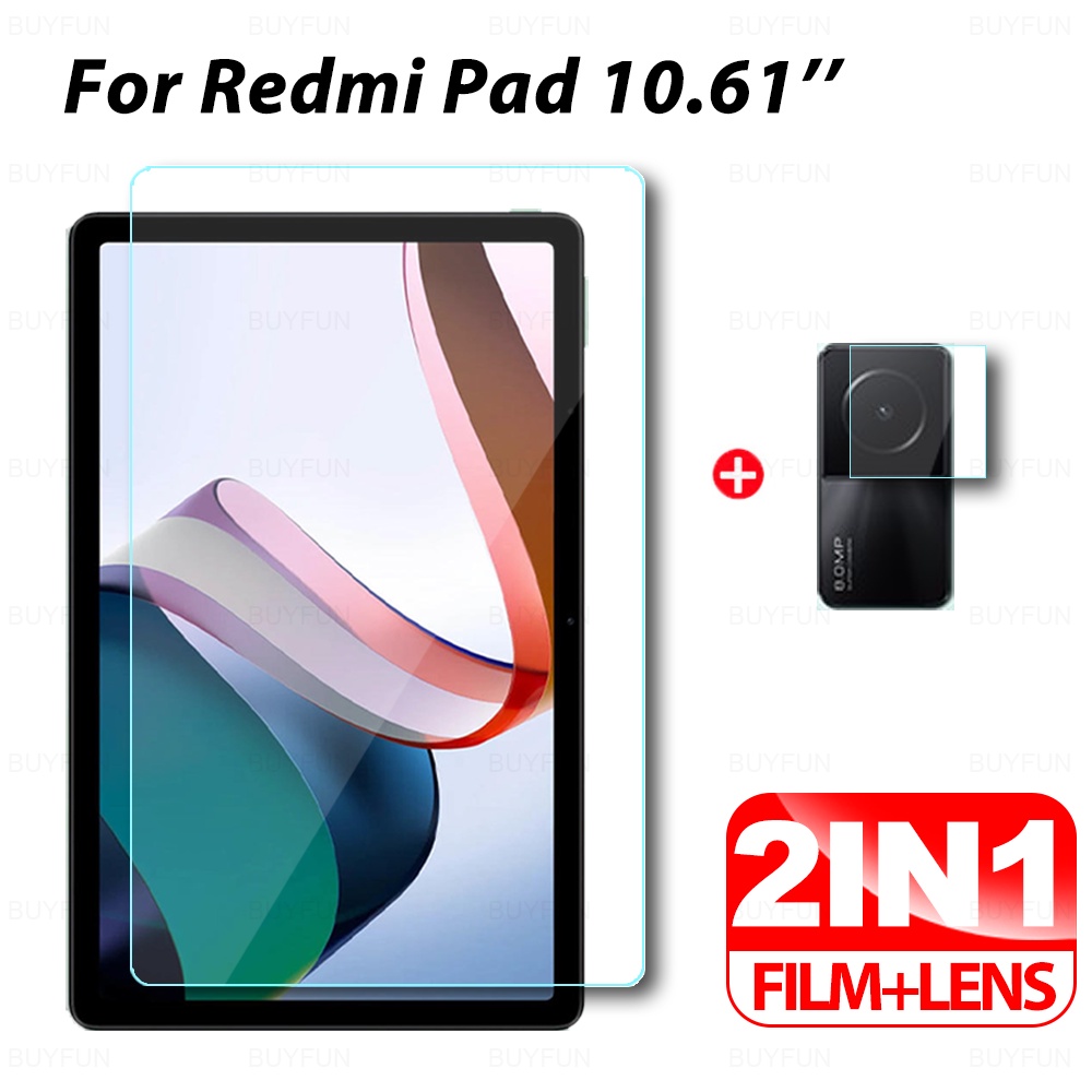 2in1 HD Tempered Glass Guard For Xiaomi Redmi Pad 10.61Inches Camera ...