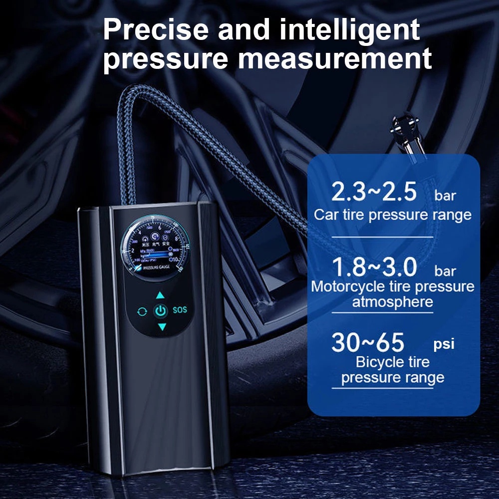 Car tire air pump 12V automatic air pump small car tire air compressor ...