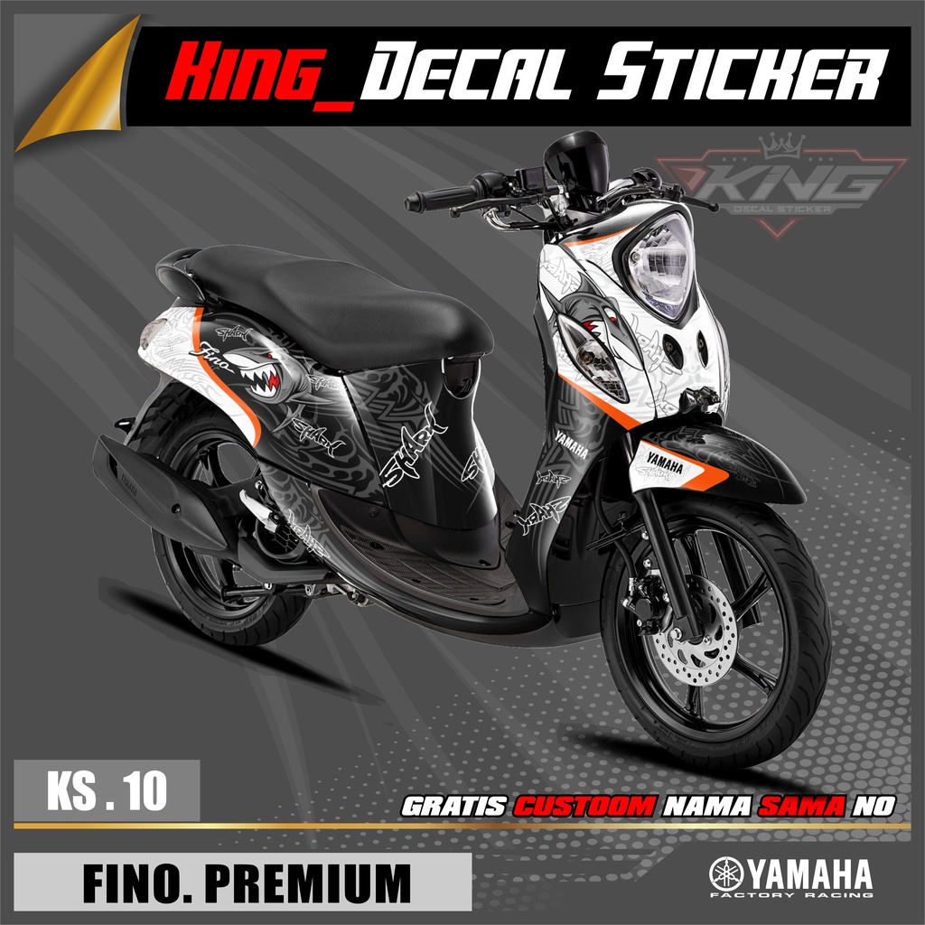 Yamaha Fino Premium Full Body Sticker Decal - Fino Premium Motorcycle ...