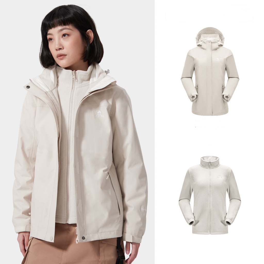 CAMEL Women Jacket Three-In-One Detachable Waterproof And Windproof ...