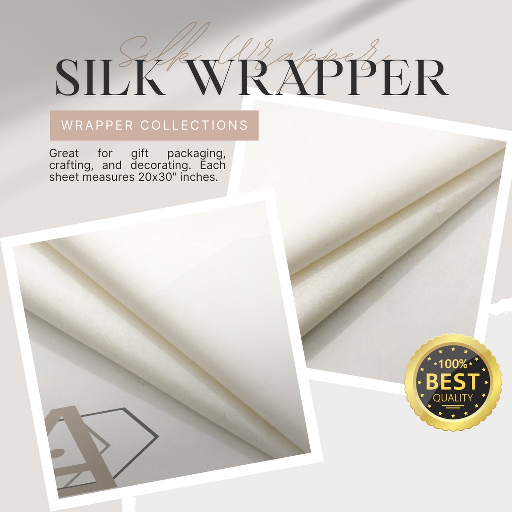 White/Ivory Silk Tissue Wrapping Paper Sheets ACID FREE | Shopee ...