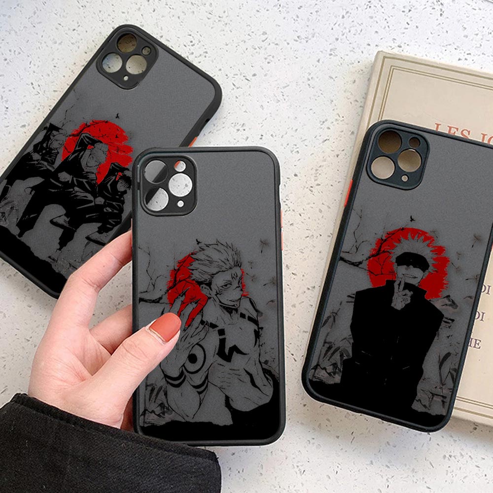 Sukuna Gojo Satoru Red Sun Ninja Jujutsu Kaisen Anime Matte Cell Phone ...