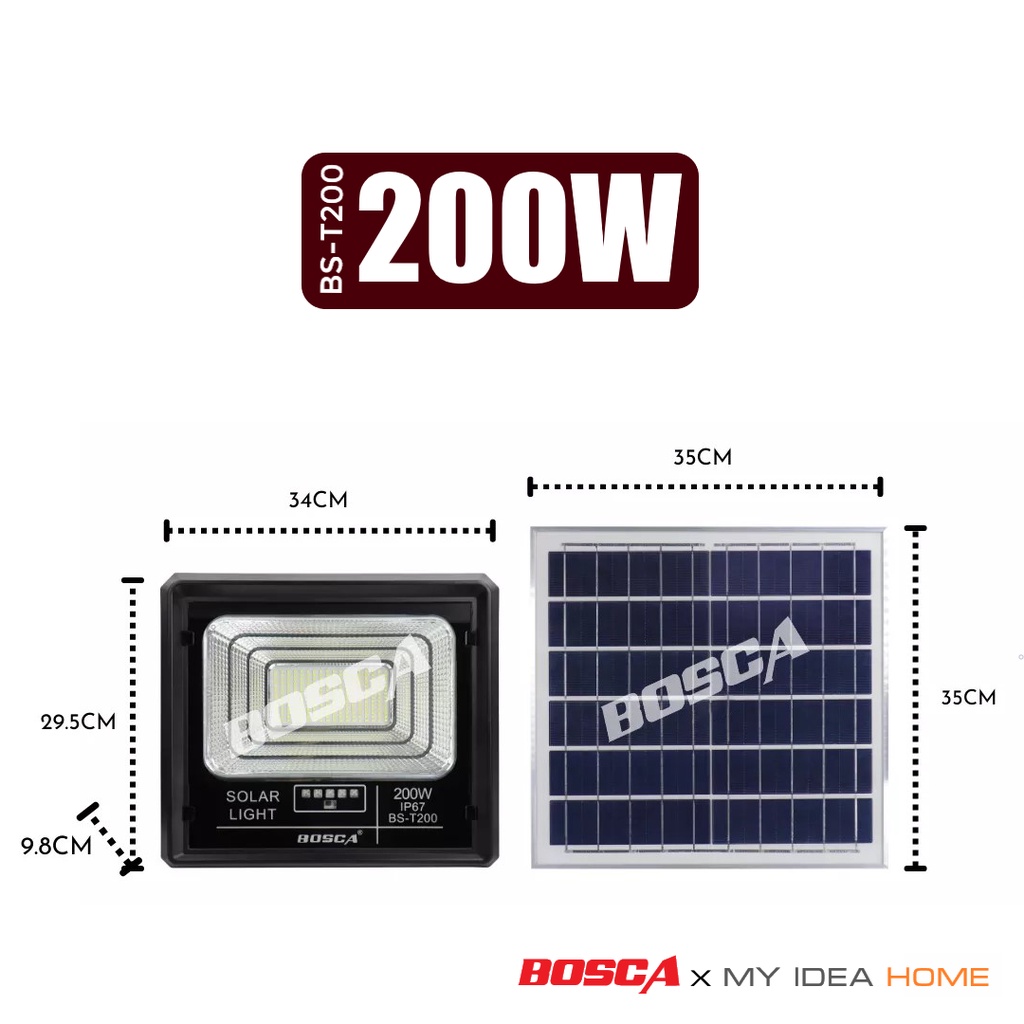 BOSCA Solar light Solar Led Outdoor Flood Light IP67 Waterproof With ...
