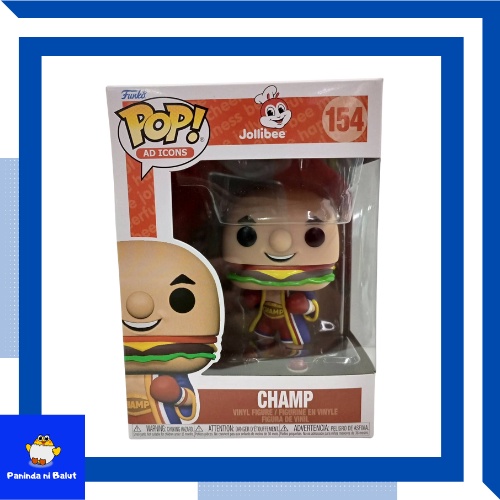 Funko Pop! Jollibee Champ #154 Vinyl Figure With Free Boss Protector ...