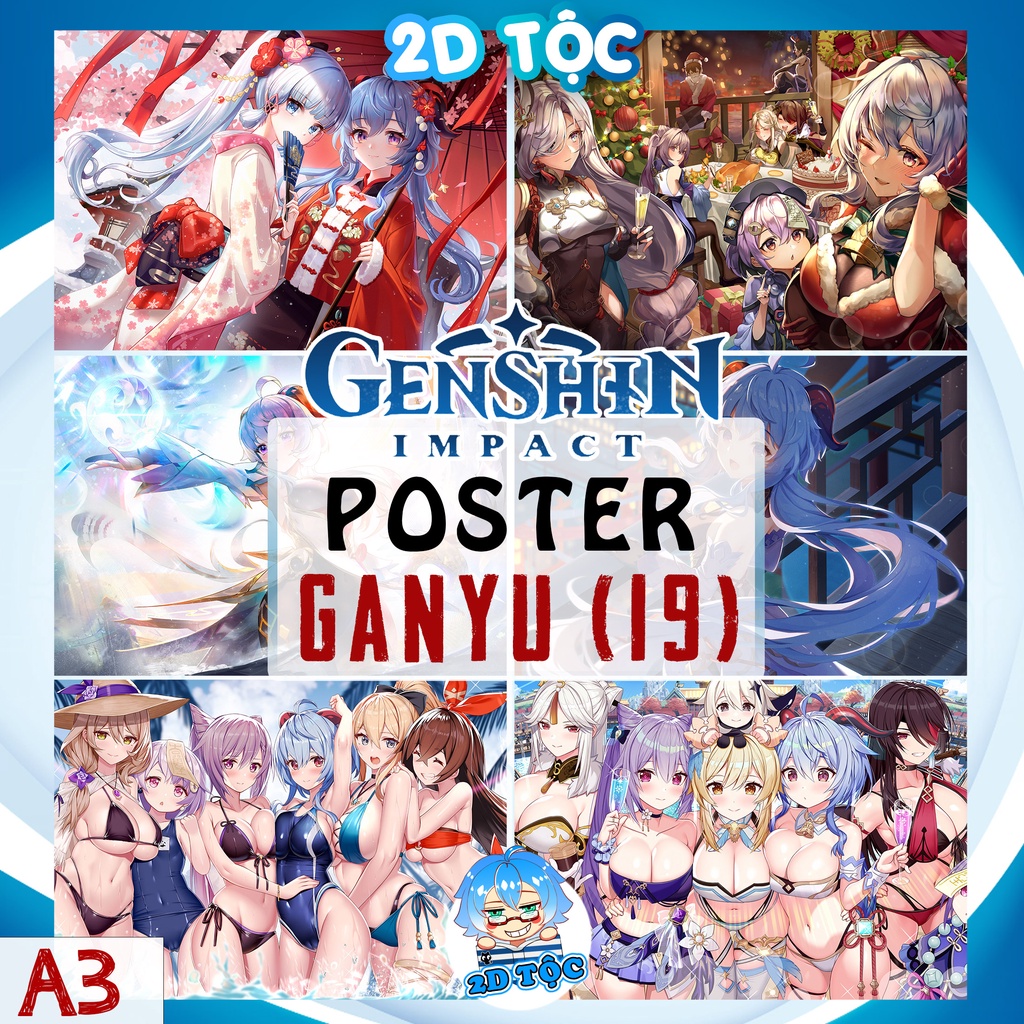Ganyu Standard Quality A3 Poster (19) Genshin Impact Game - 2D Tribe ...