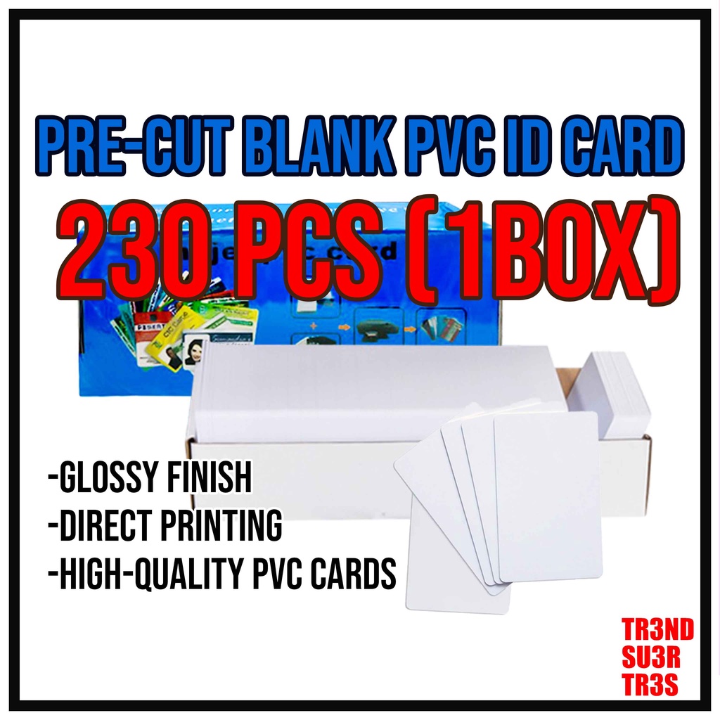1Pack(230pcs) PVC ID Card Pre Cut Size Inkjet Printable PVC Blank ID ...