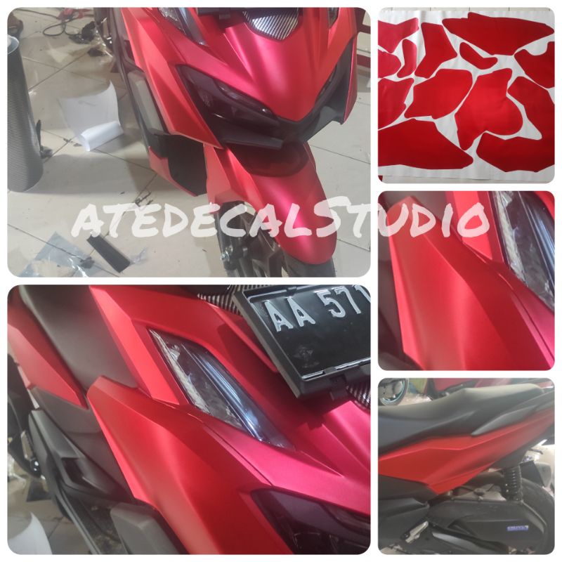 MERAH Red METALLIC DOF MOTORCYCLE STICKER SCOTLET FULL BODY MPM RED ...