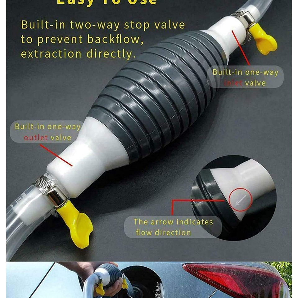 Hawaii High Flow Siphon/Oil Sucker Hand Pump Portable Manual Car Fuel ...