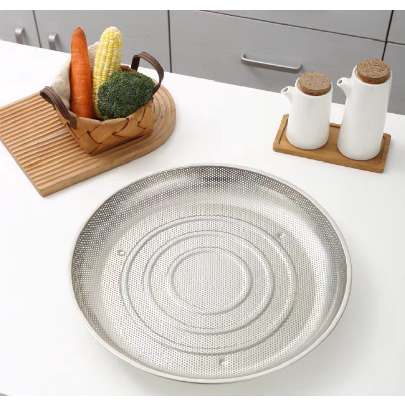 Stainless Steel Flat Circular Strainer Big Colander Malaki Salaan Food ...