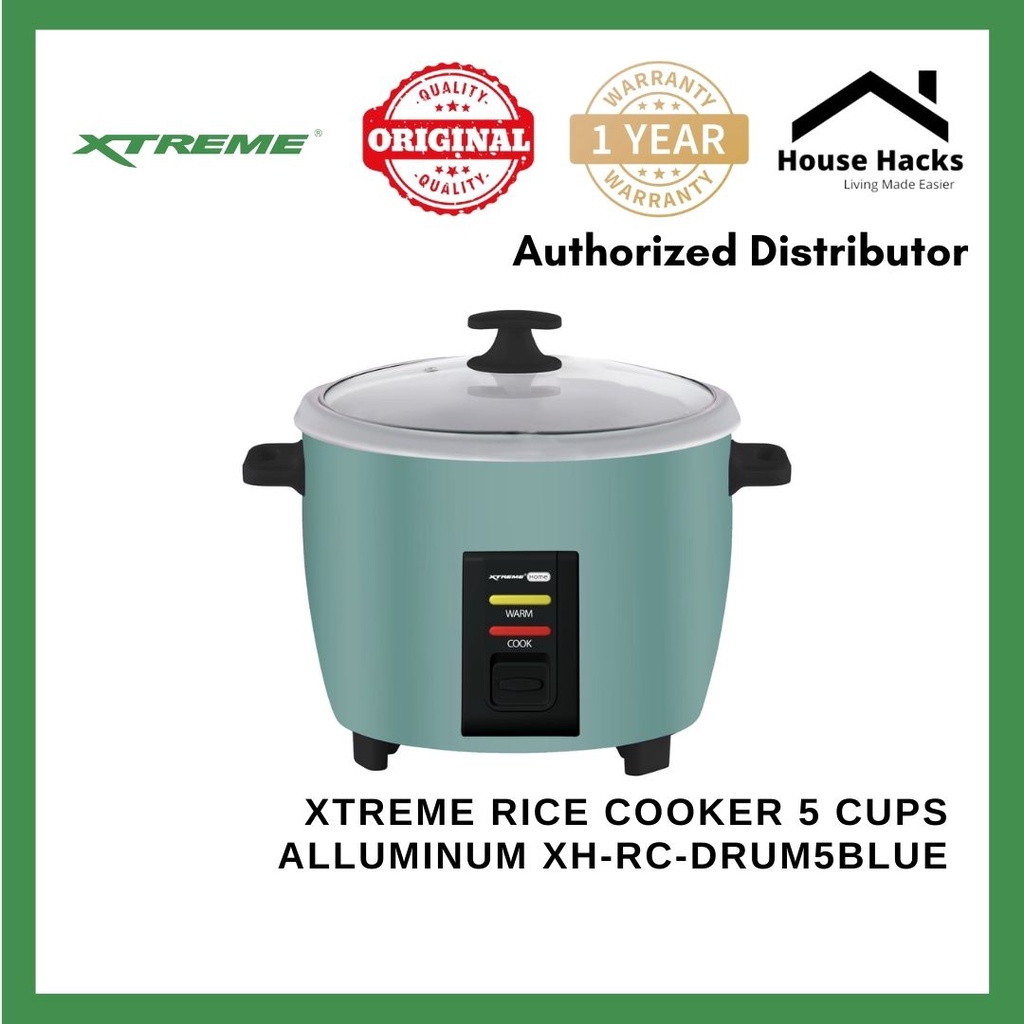 Xtreme Rice Cooker 5 Cups Aluminum XH-RC-DRUM5BLUE (House Hacks ...