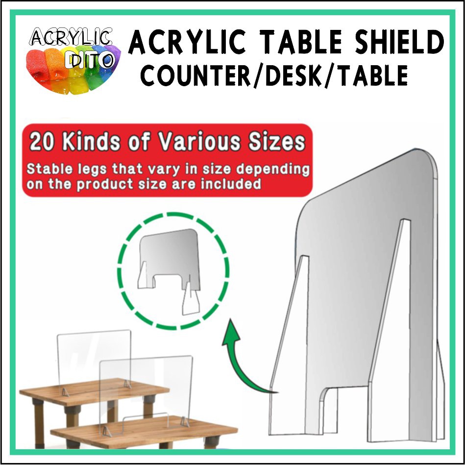 Clear Acrylic Barrier Table Shield Divider Safe Guard Counter Desk ...