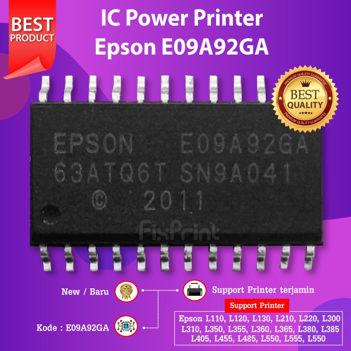Epson E09A92Ga Ic6 Mainboard Ic Power L300 L310 L350 L355 L360 Printer ...