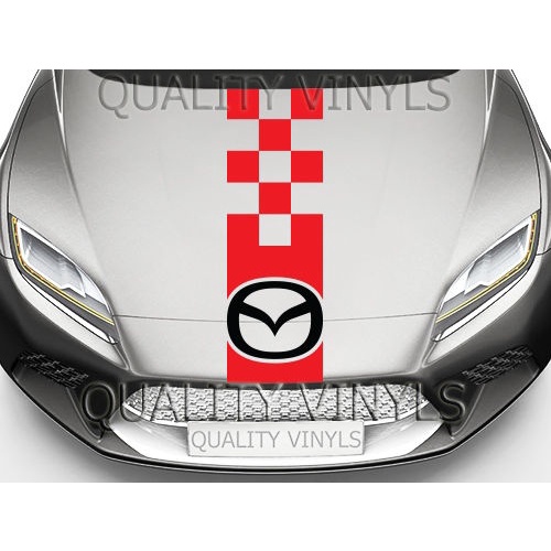 MAZDA HOOD RACING STRIPES 2 3 5 6 7 8 RX7 RX8 MX5 323 MIATA MPS ...