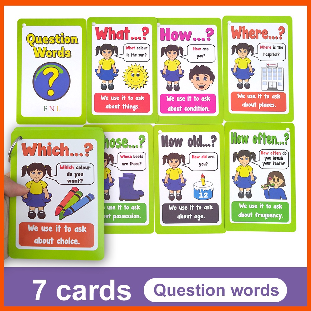 Baby English Learning Card Question Games for Kids Children Montessori ...