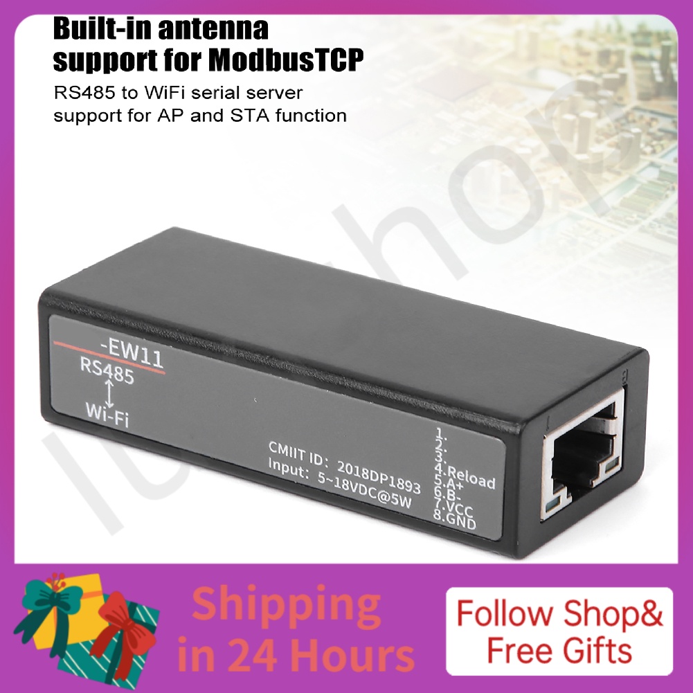 [Ready Stock] RS485 to WIFI Serial Server Built-in Antenna Wireless ...