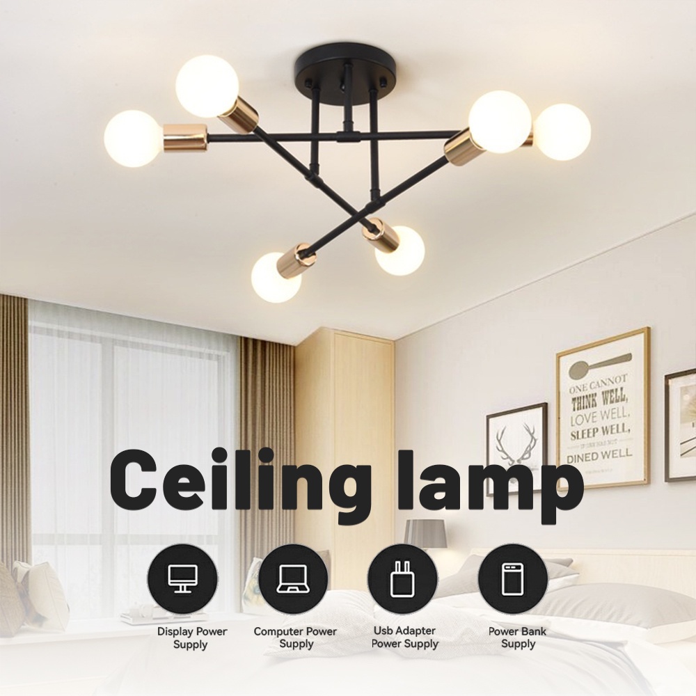 Ceiling Light Modern Style 6 Light Chandelier Light Fixture Chandelier ...