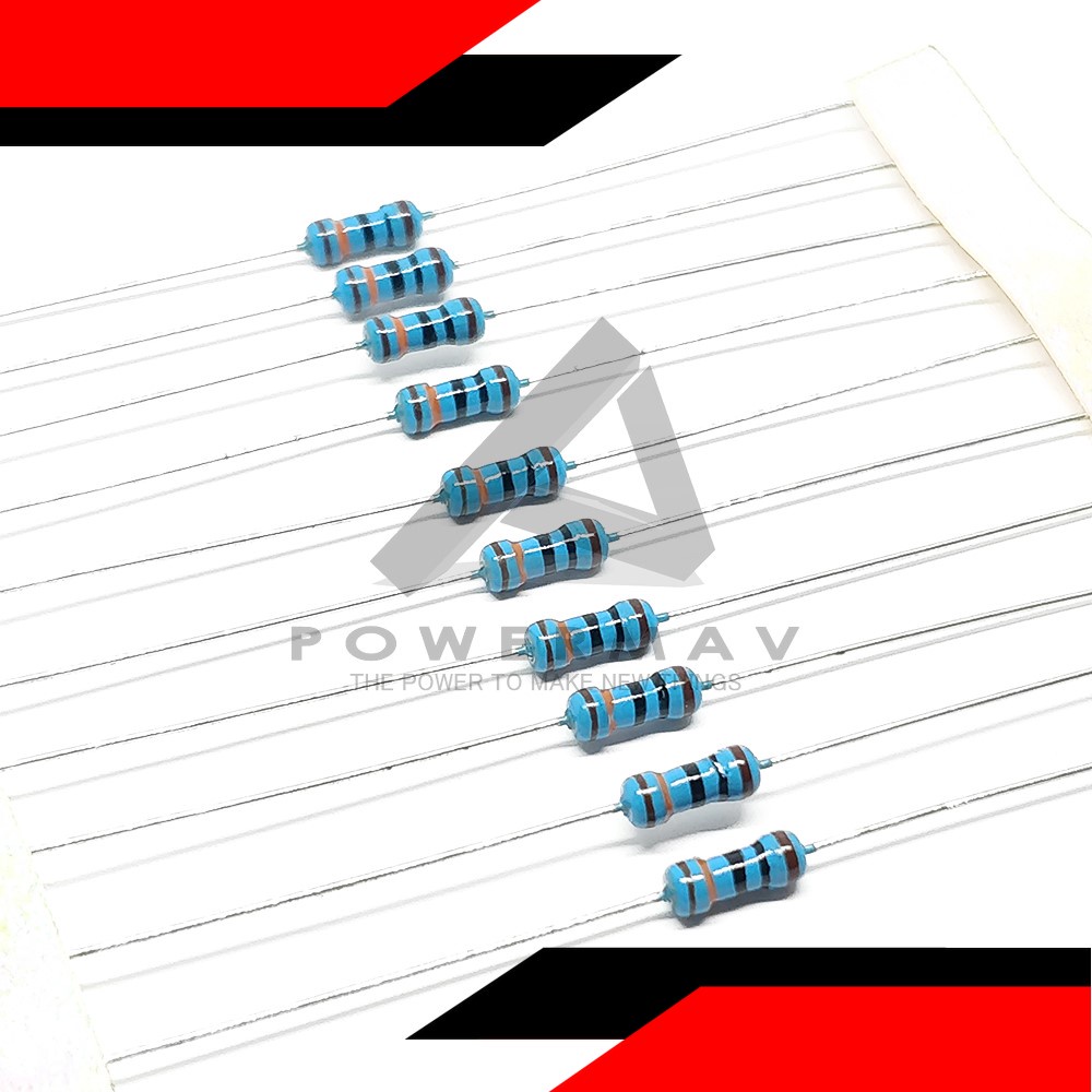 10pcs 130 ohms 5 band 1/4w Metal film resistor 1% ohm for pcb breadboard arduino uno mega nano ...