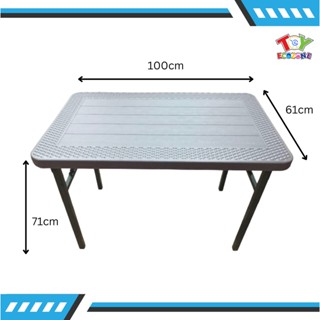 Foldable Plastic Rattan Table dining table High Quality 61x100 Table ...
