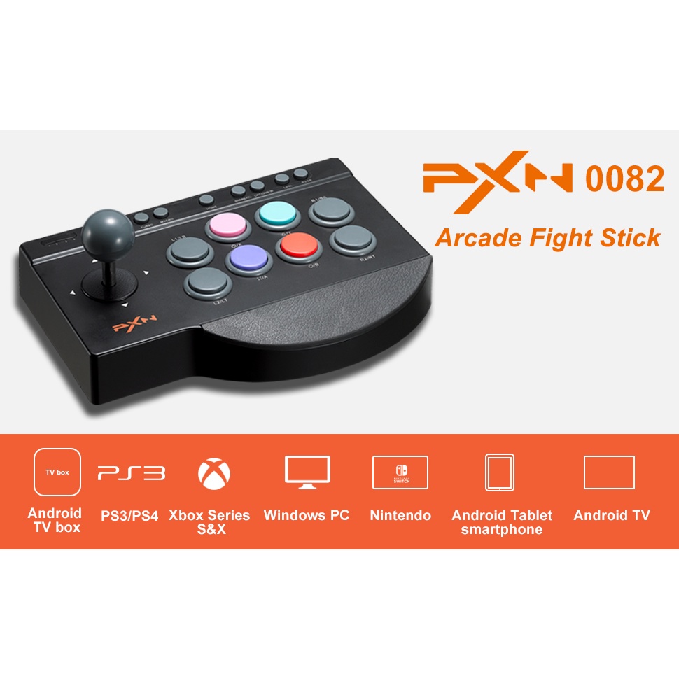 PXN 0082 Arcade Stick PC Street Fighter USB Arcade Stick for PS3, PS4 ...