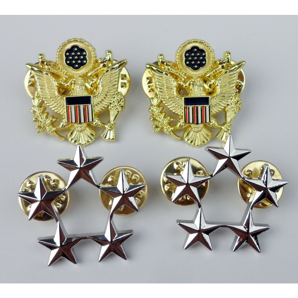 WWII US General of the Army Rank Badge Pins U.S. Army General Five Star ...