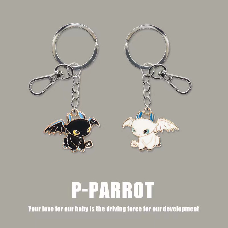 anime cute How to Train Your Dragon couple keychain friendship Gift for ...