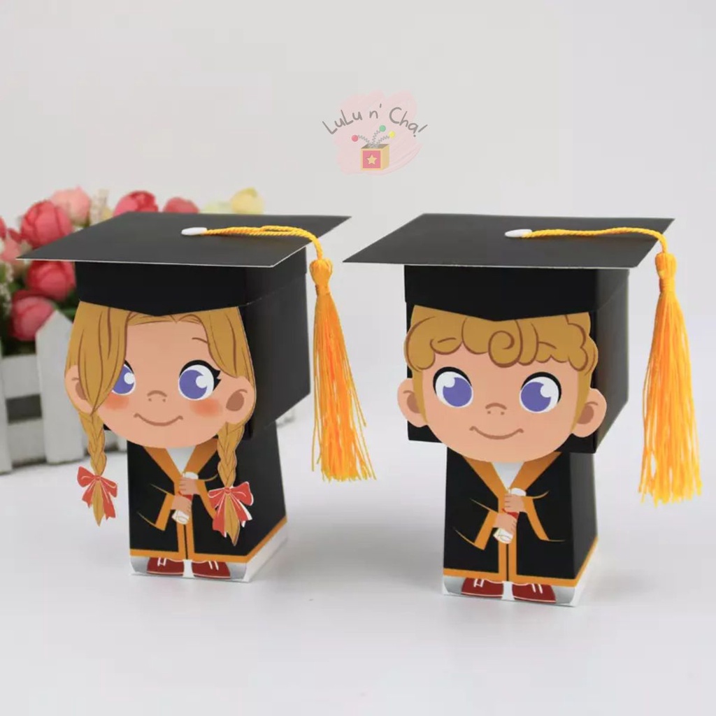 Boy and Girl Graduation Souvenirs Box 5pcs set | Shopee Philippines
