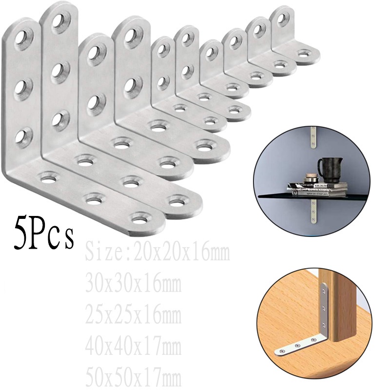 5PCS 20-40mm Multiple specifications 304 Stainless Steel L Shape Corner ...