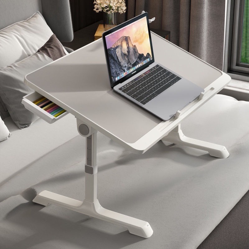 ☃ Foldable Table Bed Table With Cooler Fan Laptop Table Adjustable ...