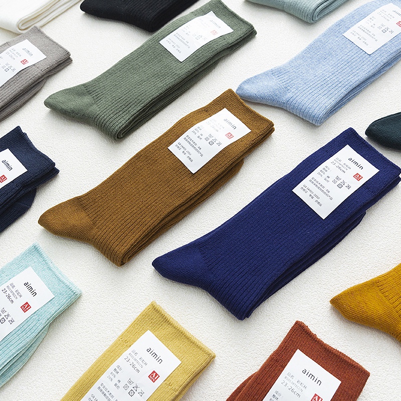 Autumn Winter New Style Muji Men's Socks Long Tube Japanese Vintage ...