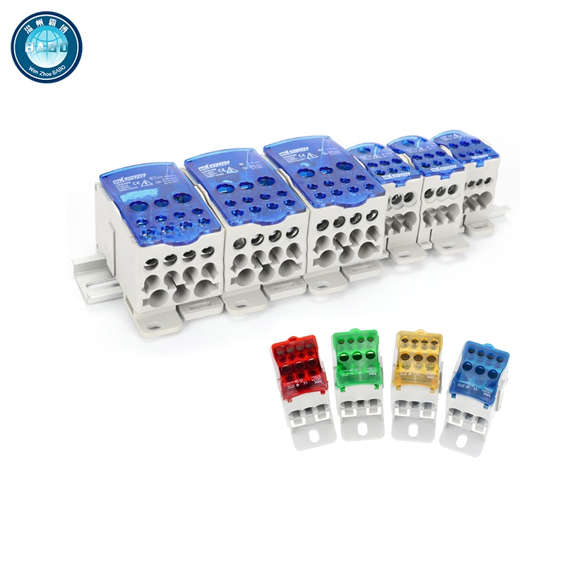 UKK80A 125A 160A 250A 300A 400A 500A Terminal Block 1 in many Out Din Rail Distribution Box ...