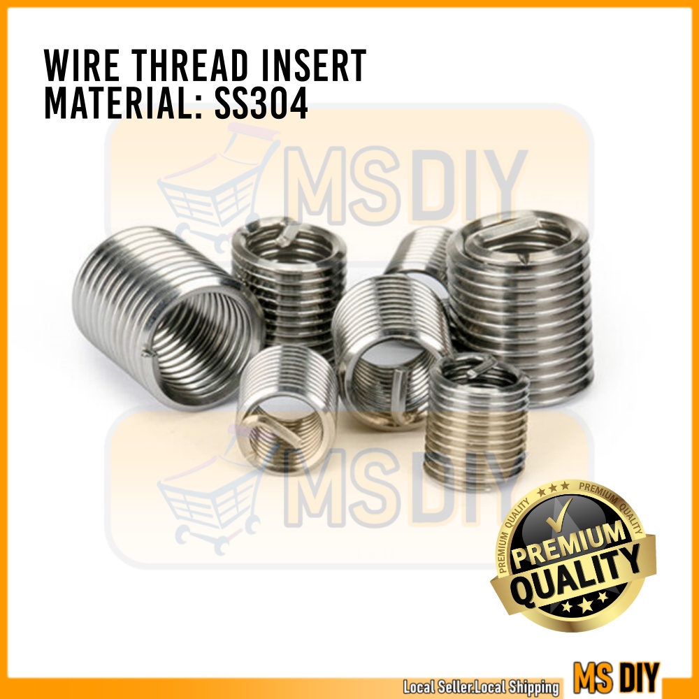 Helicoil Threaded Insert M5/M6/M8/M10/M12 Stainless Steel Thread Repair ...
