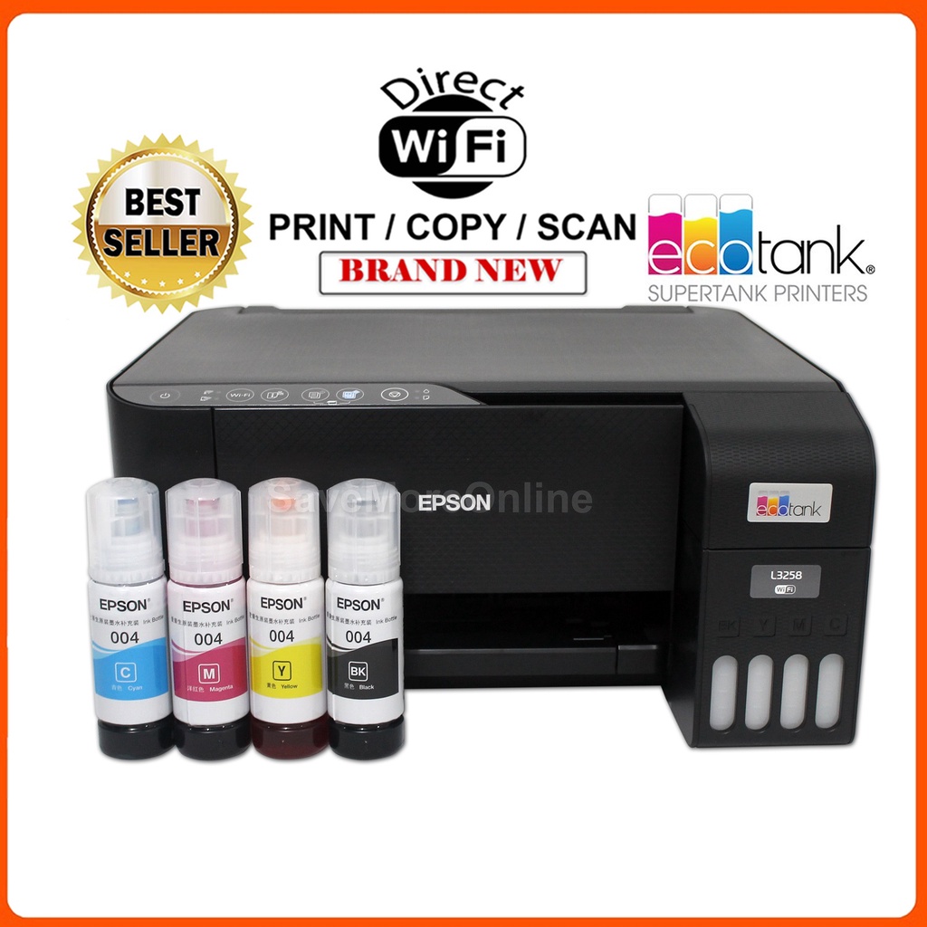 EPSON EcoTank L3258 Multi-function Printer Wireless Original Epson CiSS ...