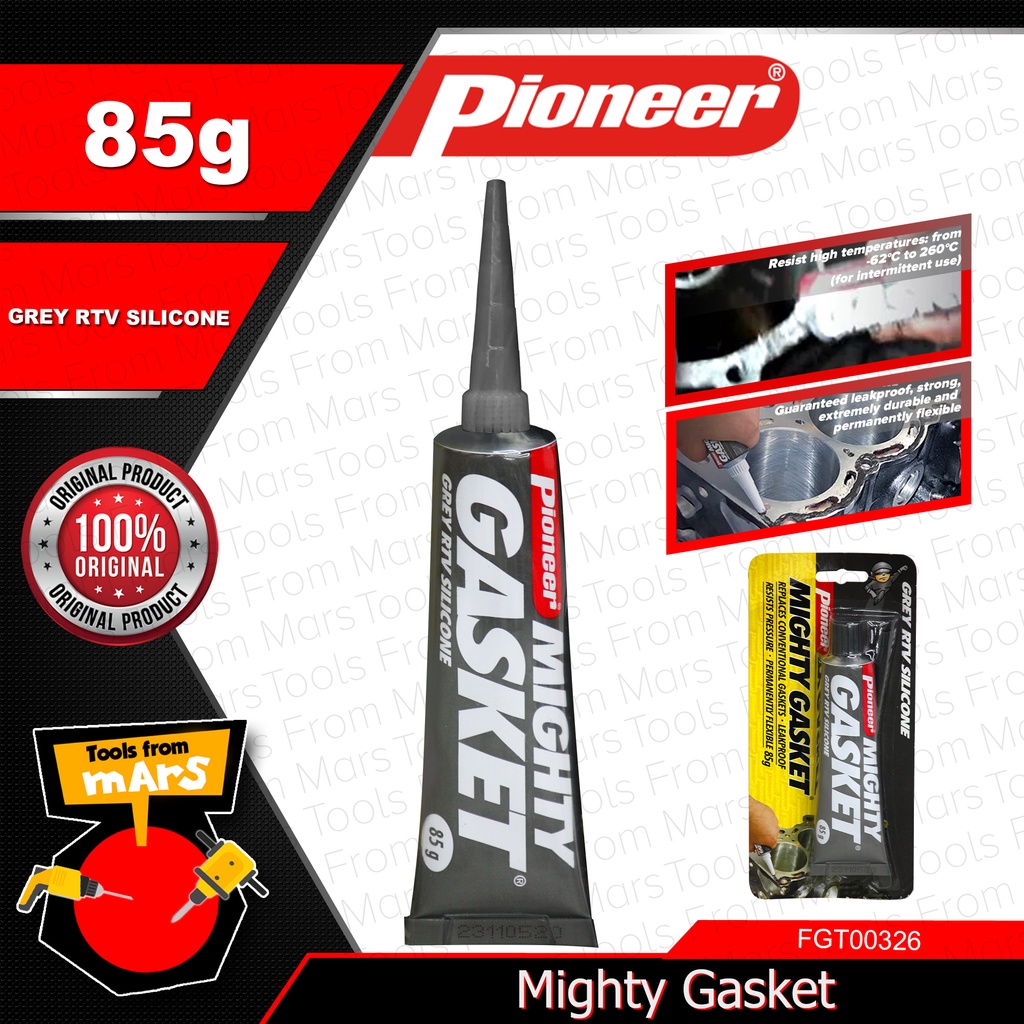 PIONEER Mighty Gasket Black | Grey | Red RTV Silicone 15g | 30g | 85g ...